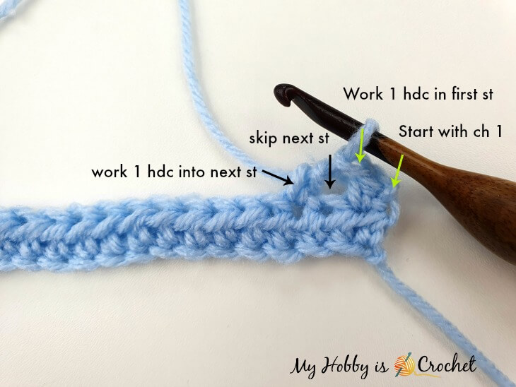My Hobby Is Crochet: How to crochet the Back Crossed Half Double ...