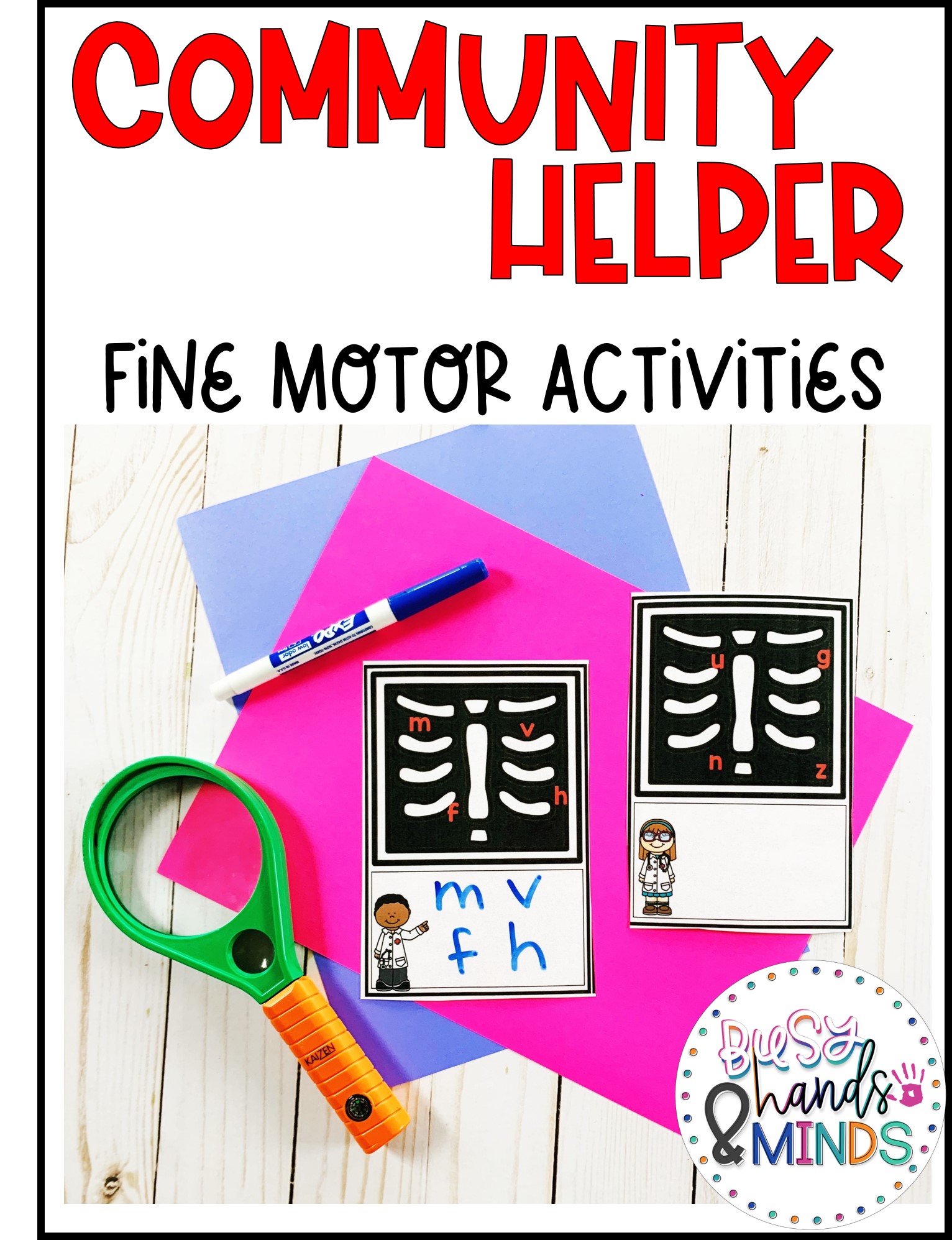 Community Helper Fine Motor Task Boxes | Busy Hands and Minds