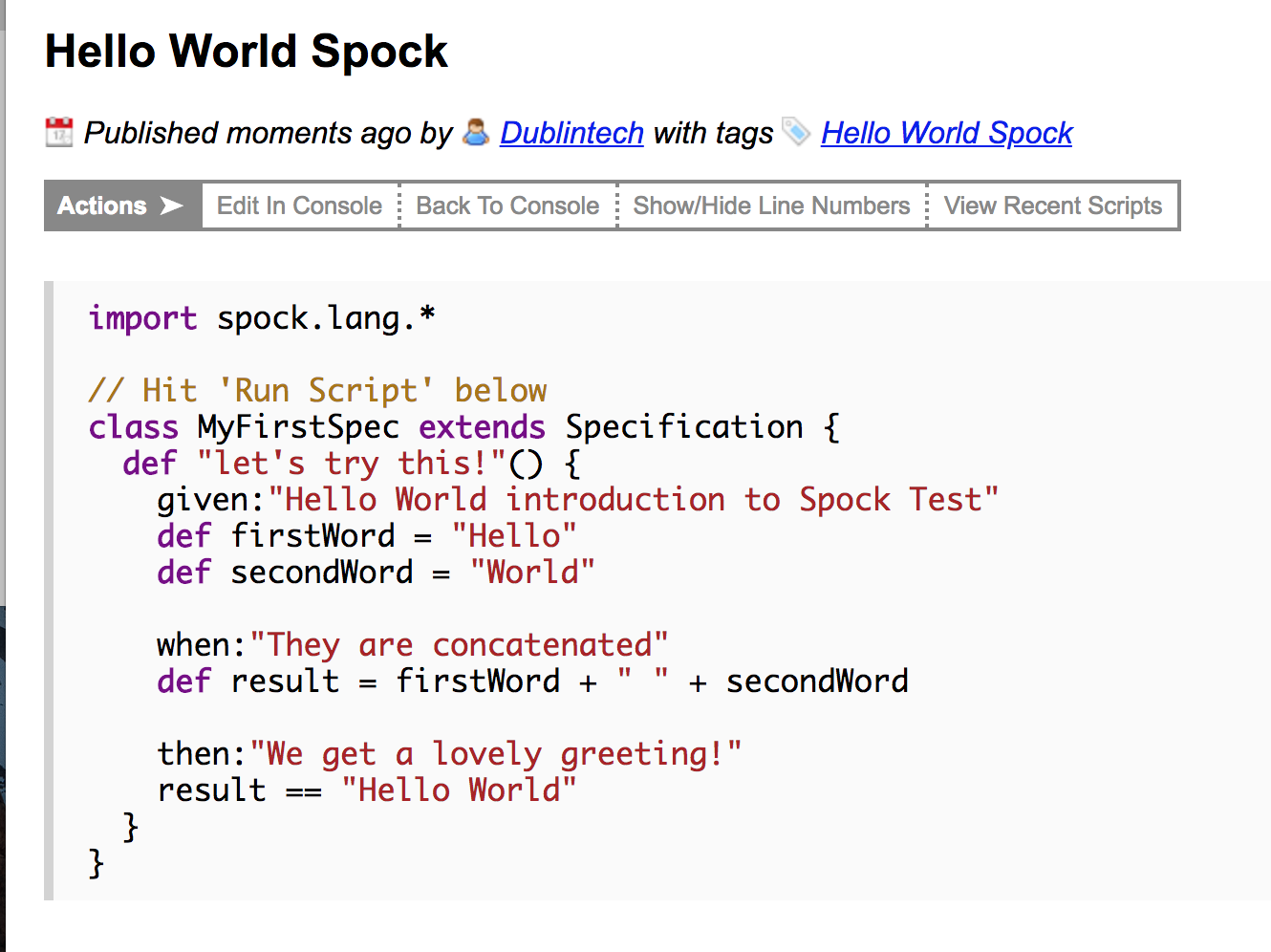 Testing Your Code With Spock