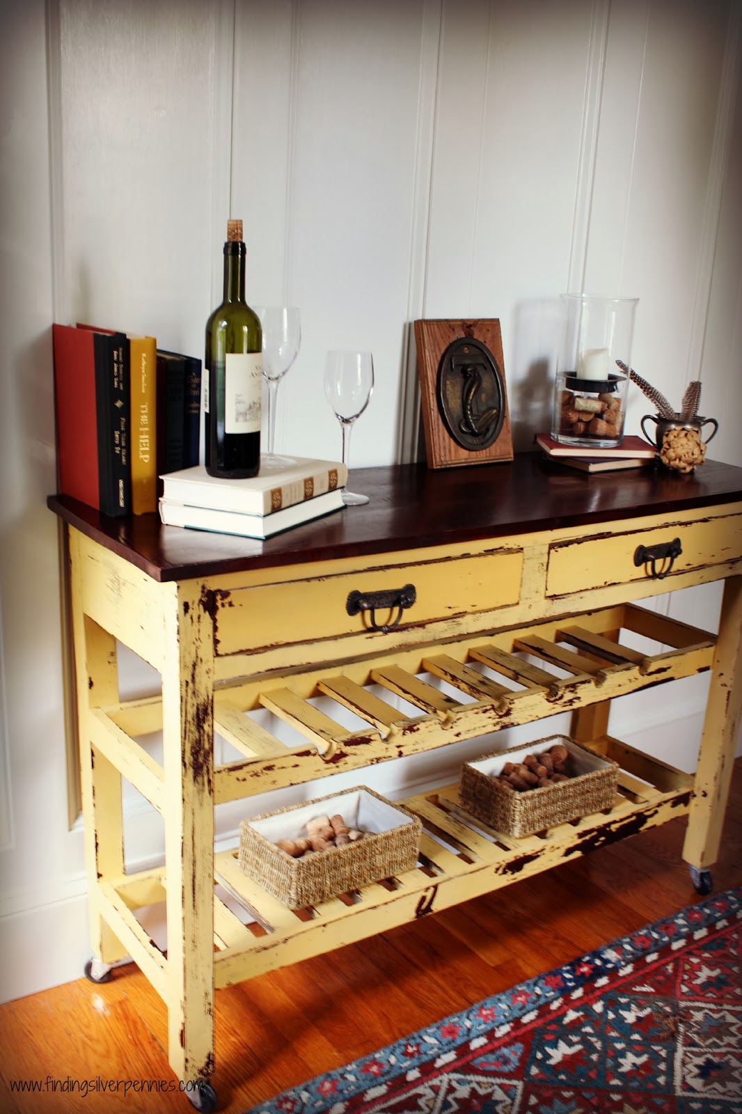 Talia Wine Table (Before & After) - Finding Silver Pennies