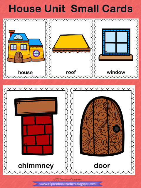 ESL/EFL Preschool Teachers: House Unit -Parts of the house for ...