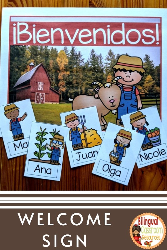Editable and Fun Farm Themed Classroom Décor in Spanish | Bilingual ...