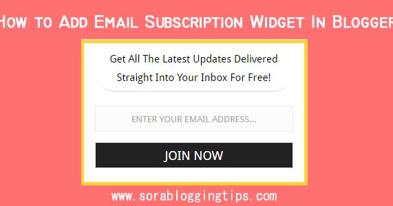 How to Add Email Subscription Widget In Blogger - Get All Results
