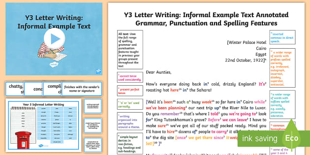 Informal Letter Format Ks2 - Birthday Letter