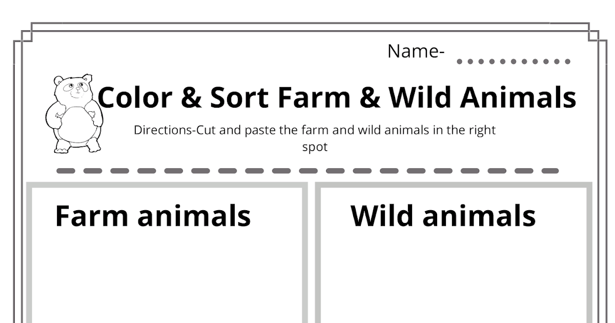Color and Sort Farm and Wild Animals