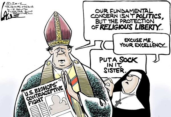 Daily Free Take-Out: Cartoons: the Pope has left the room