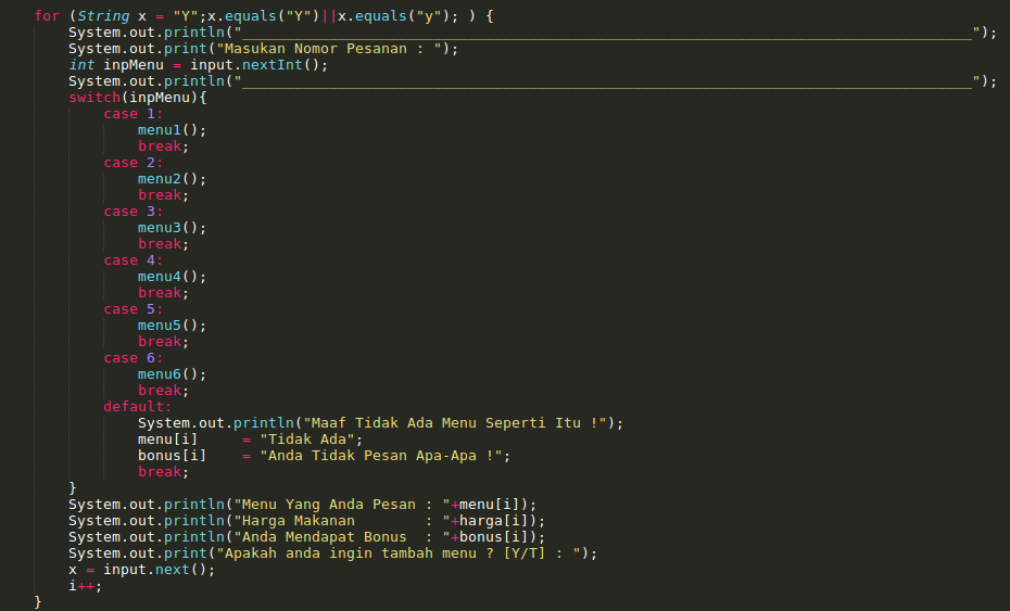[TUTORIAL] Membuat Program Menu Sederhana Menggunakan Java - MADFIZH