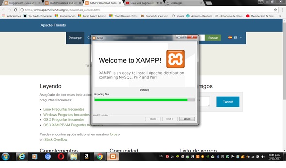 Pasos a seguir para usar Xampp