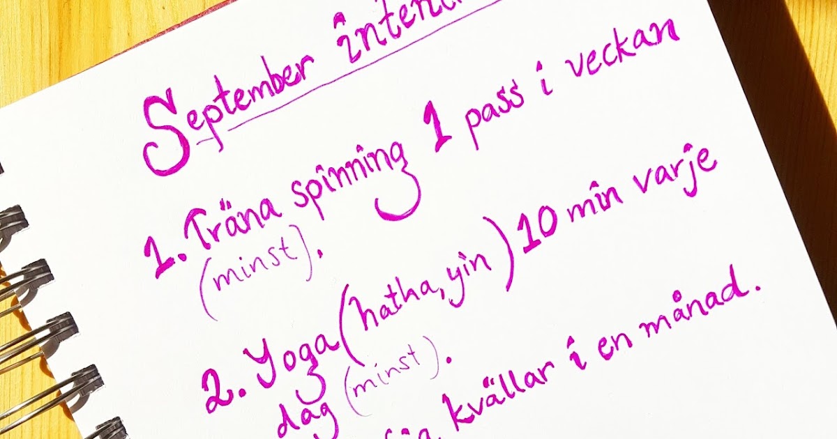 September intentions - Saras Eviga