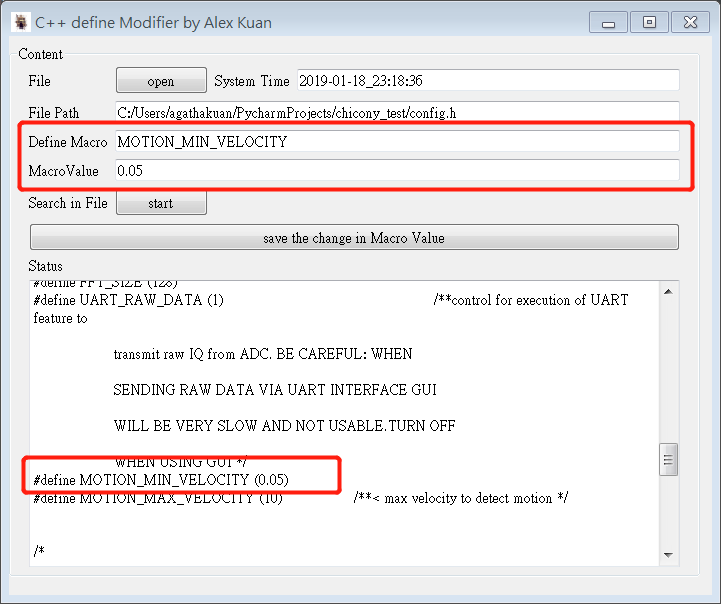 Programming Notes A Tool To Modify Define Macro Value In Cc File Implement In Python