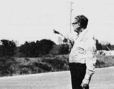 George Wheeler indicating the approximate position of UFO observed on ...