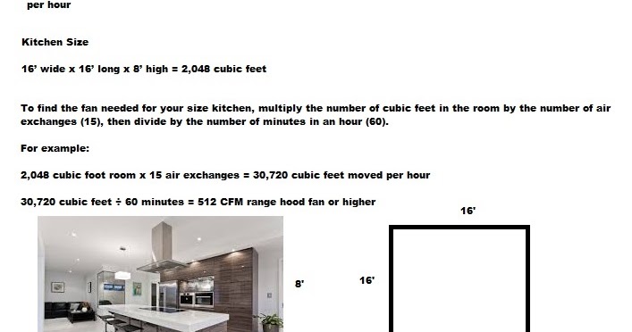 Information: kitchen ventilation design calculation