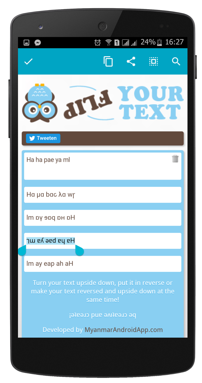 Flip Your Text v1.0 APK | Ht3tzN4ing