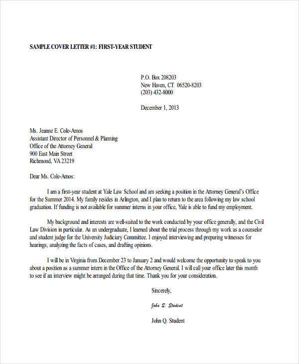 Sample Cover Letter For College Student Summer Job Sample Letter sample-cover-letter-for-college-student-summer-job-sample-letter