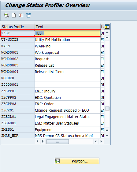 Status Profile - Sales Documents