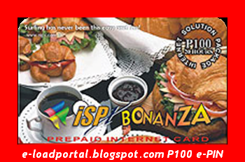 E-Load Portal: ISP Bonanza Prepaid Internet Card 100 e-Pin