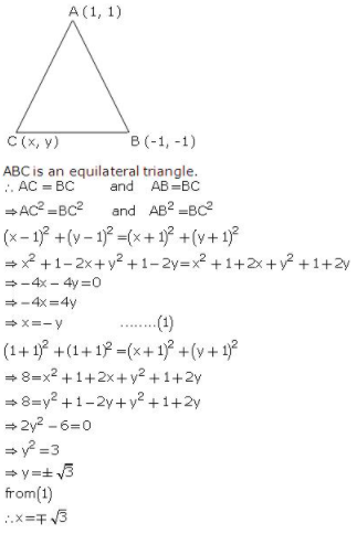 Frank Chapter 12 Distance and Section Formula Solutions Class 10 Maths