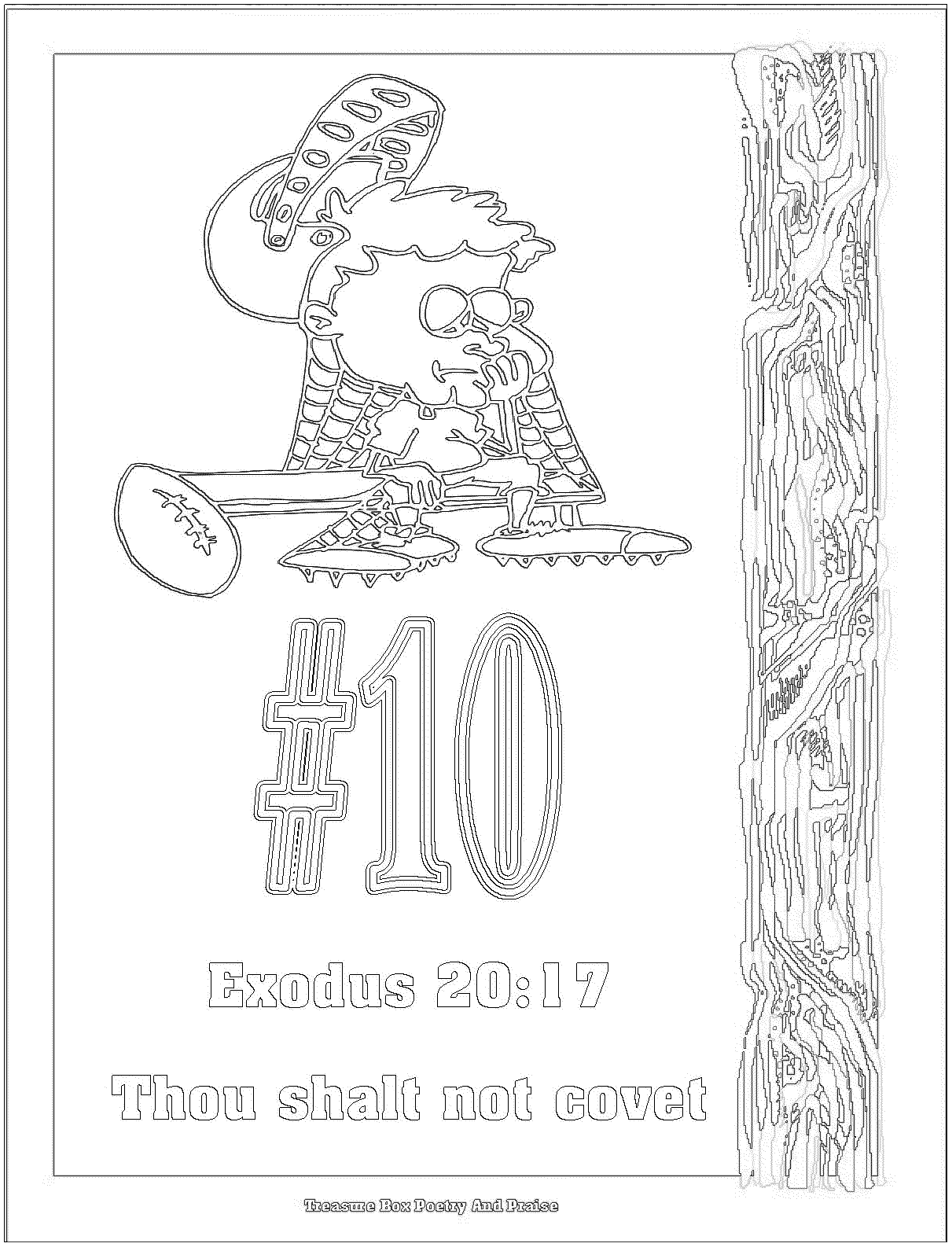 9th Commandment Coloring Page You Shall Not Lie Sketch Coloring Page