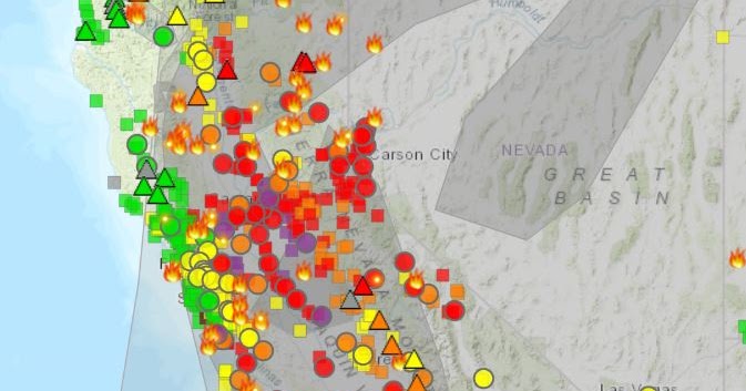 Fire & Smoke Air Quality Map