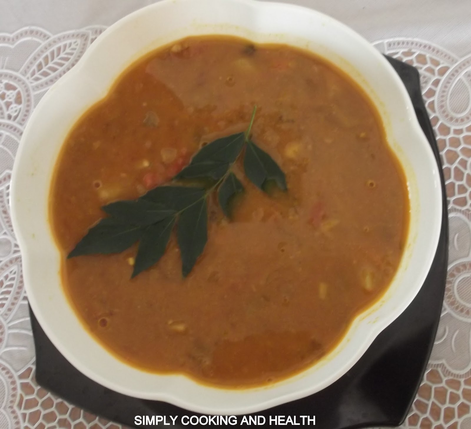Simply Cooking and Health: Vegetarian dal stew (Dalcha)