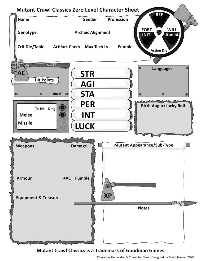 Mcc Form Fillable Character Sheet - Printable Forms Free Online