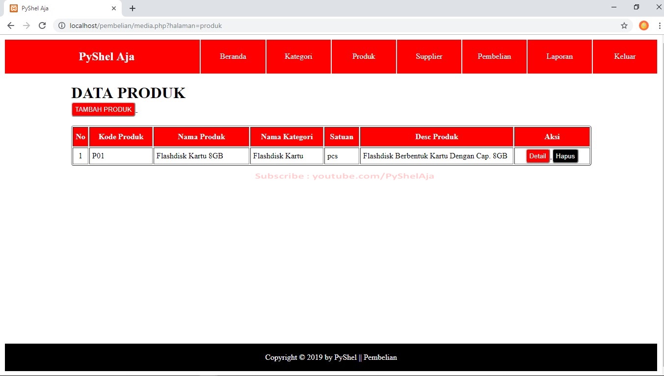 'Membuat Halaman Produk #PembelianPart5 | PyShel