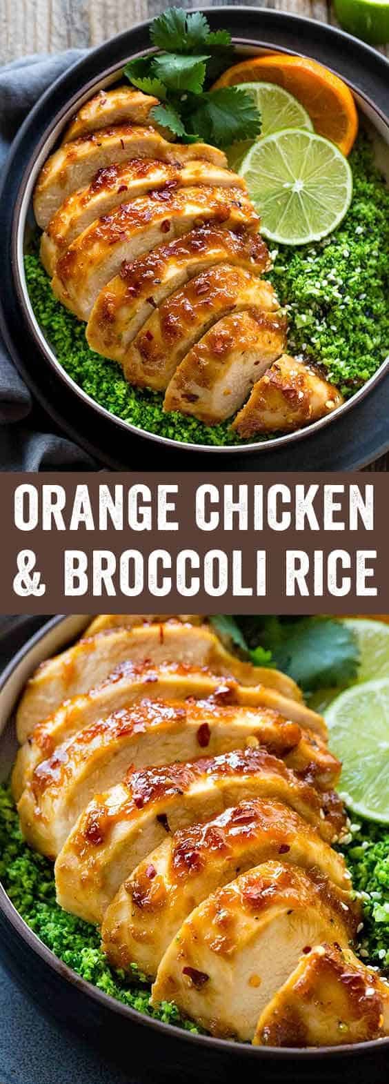 ORANGE CHICKEN AND BROCCOLI RICE BOWLS - Yummy Recipe Cooking