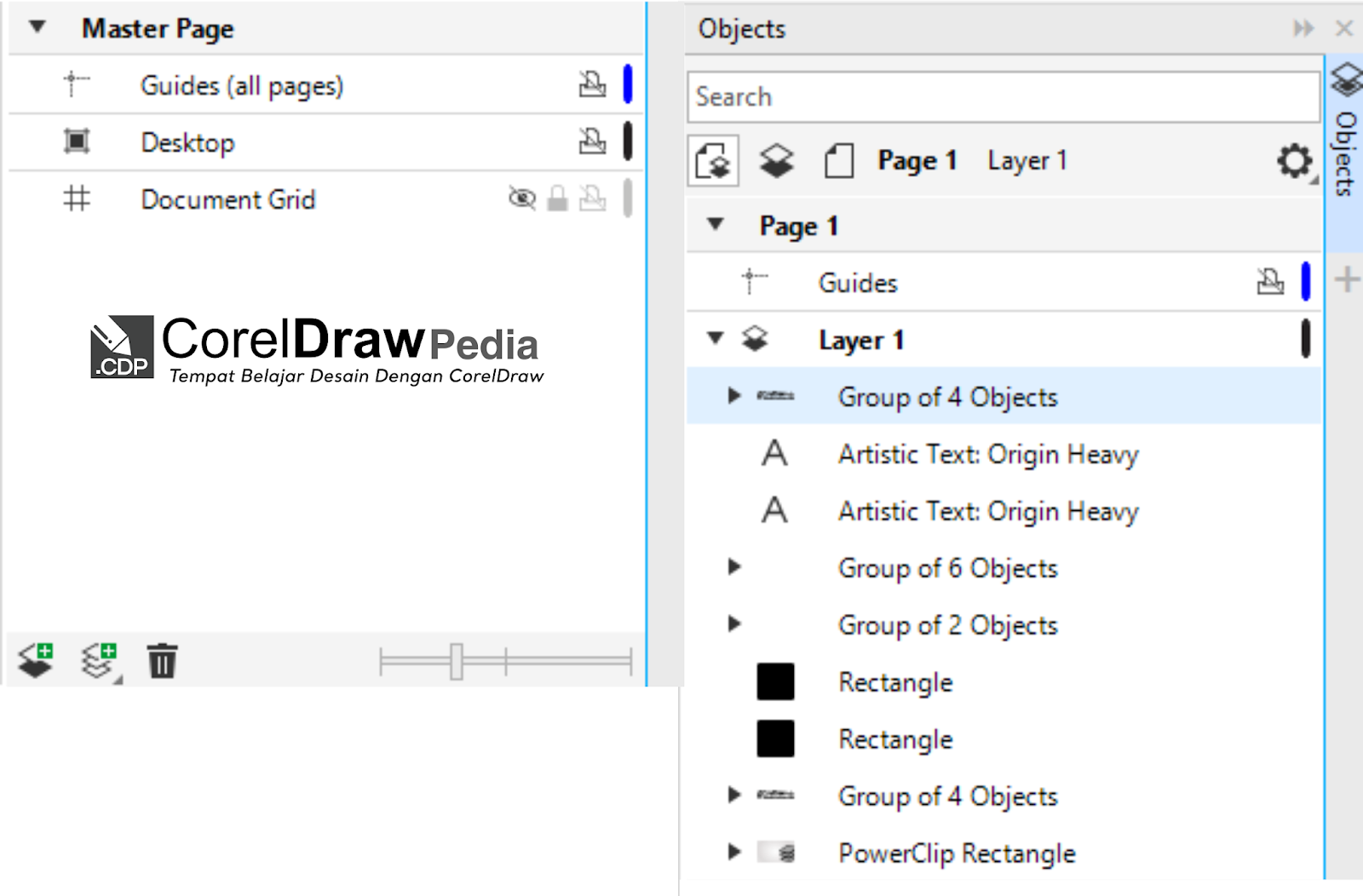 Tutorial Cara Menggunakan Dan Mengetahui Fungsi Layer di Coreldraw ...