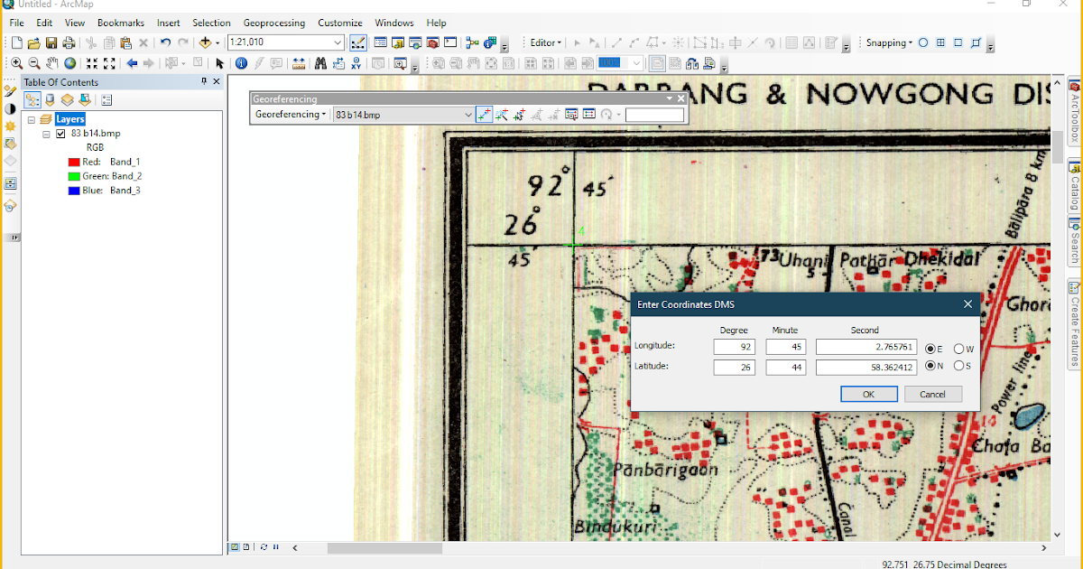 GIS BASIC: Georeferencing in gis | How to georeferencing in arcgis