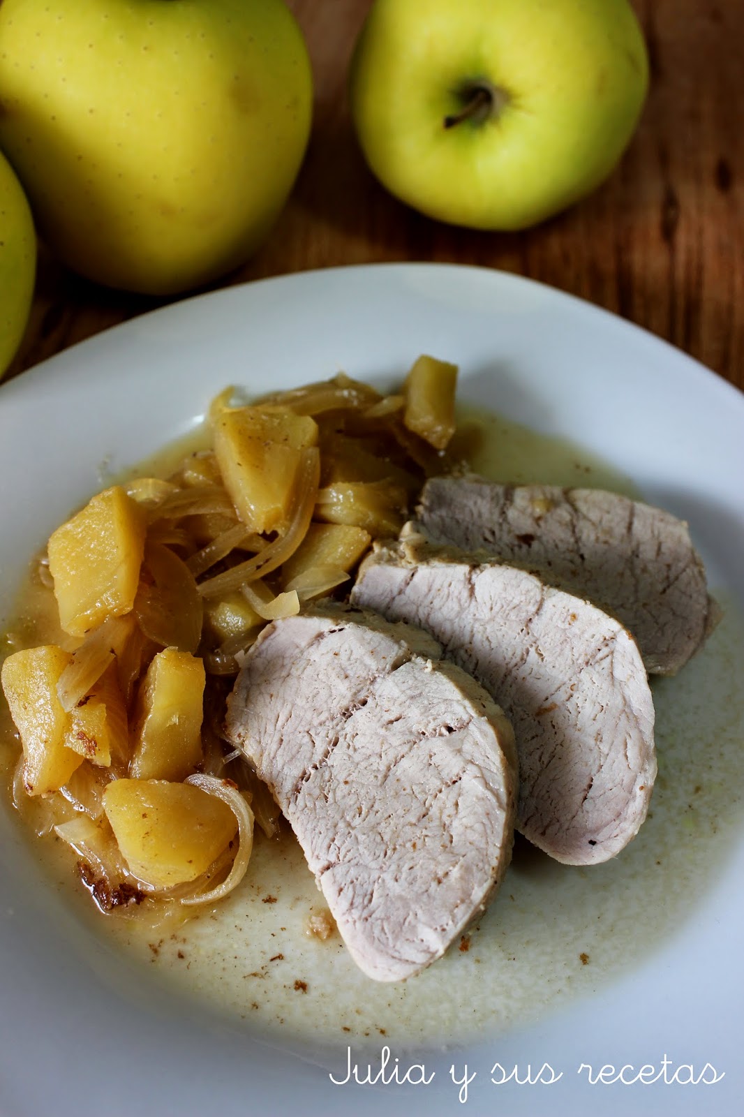 JULIA Y SUS RECETAS: Solomillo de cerdo con manzanas