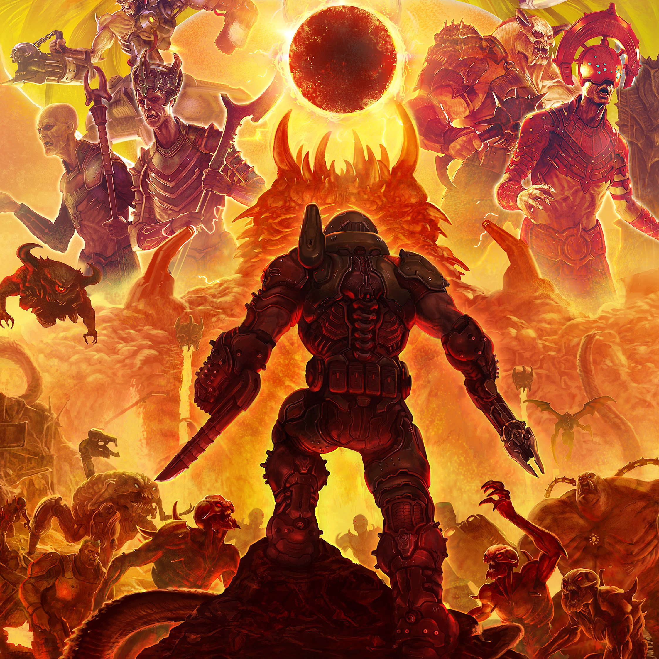 Doom Eternal, Poster, Doomguy, Monsters, 8K, #22 Wallpaper PC Desktop