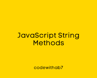 JavaScript String Methods