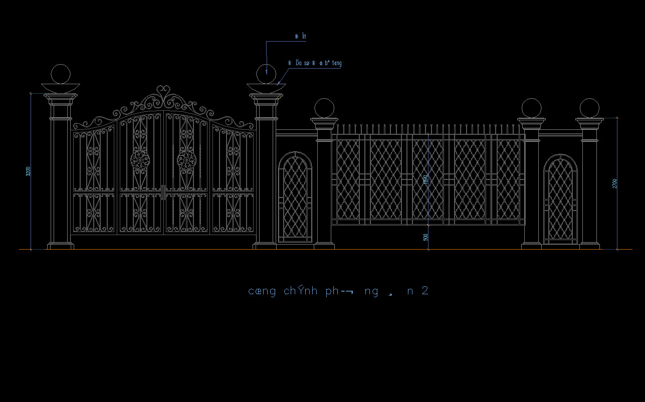 Gate Plans DWG With Detailing For Free Download - Civil Engineering