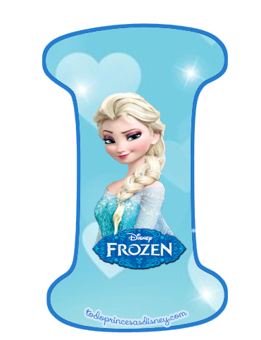 Frozen Elsa Alphabet with Hearts. Abecedario de Elsa de Frozen con ...