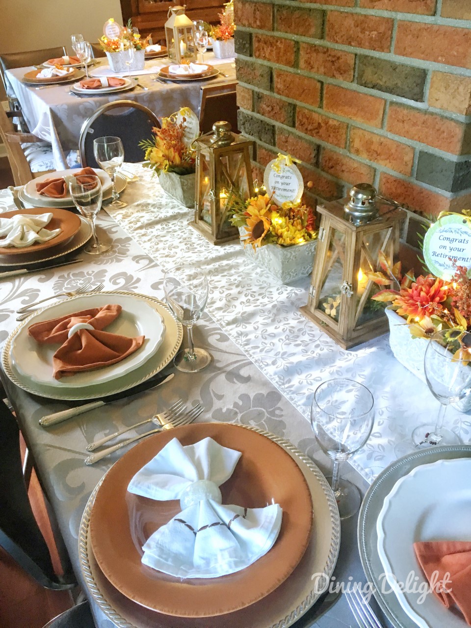 Dining Delight: Fall Retirement Dinner Tablescape - Mine!