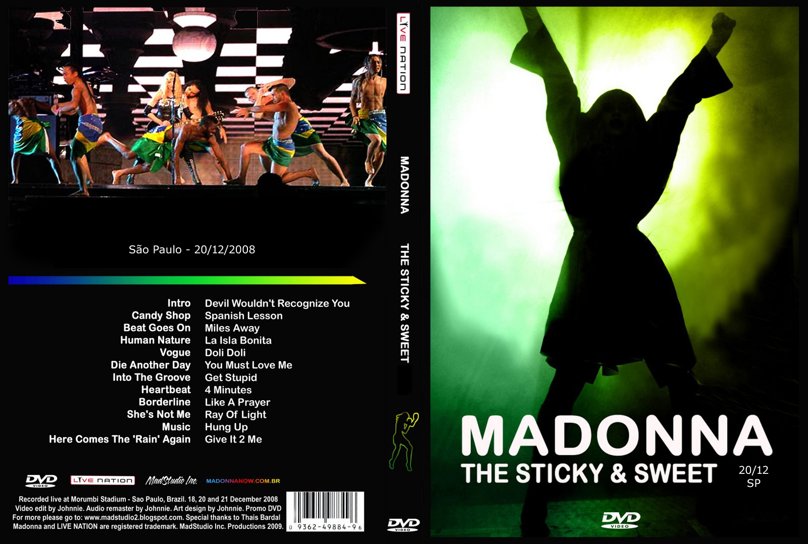 Madonna: DVD Madonna Sticky & Sweet Tour Live In SP 20/12