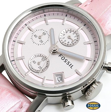 My loss is your gain!: Fossil Women's Chronograph Pink Leather Watch ES2201