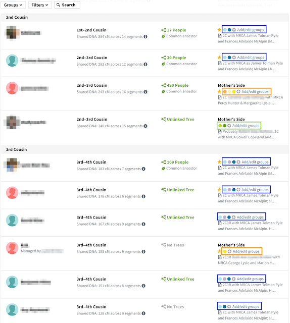 From Maine to Kentucky: Using New AncestryDNA Color Dot Tags