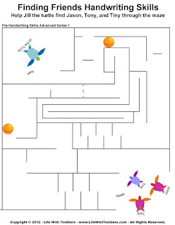 Life with Toddlers: Toddler Advanced Practice Pre-Handwriting Turtle ...
