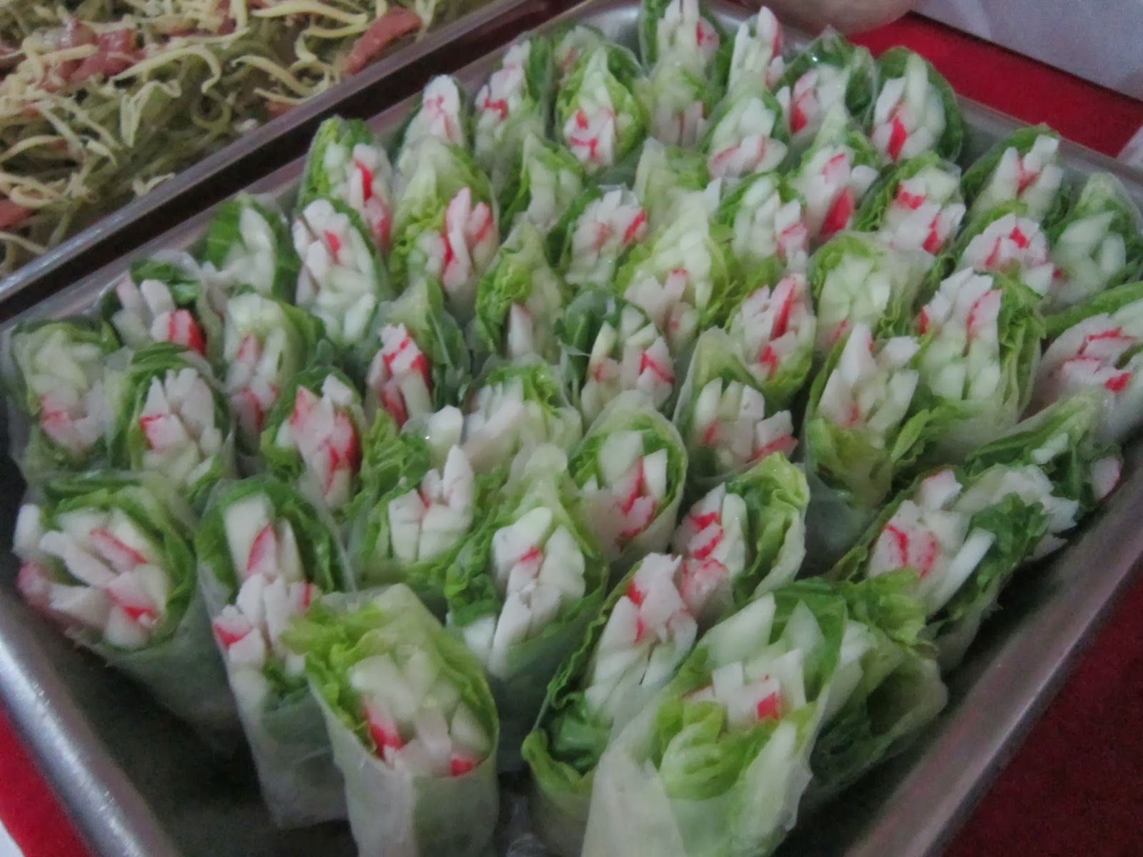 CRAB STICKS and CUCUMBER SPRING ROLL