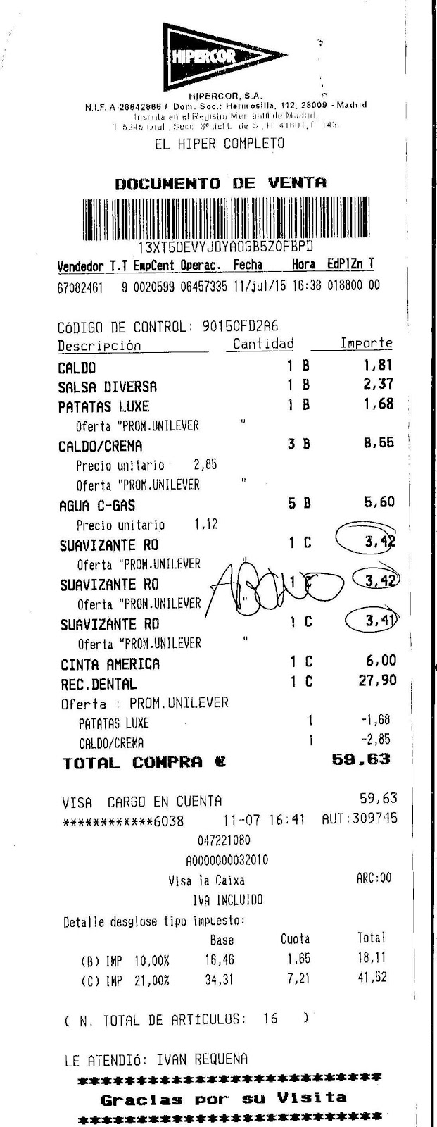 Reclamaciones, quejas, consumo y otros: Publicidad engañosa en Hipercor ...