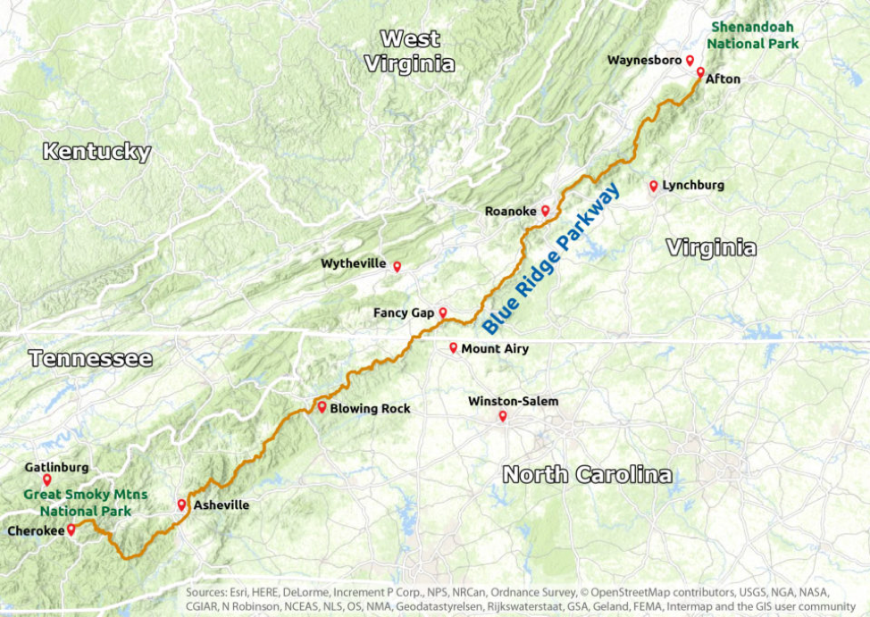 Sweet Southern Days: Scenic Drive Along Blue Ridge Parkway/Skyline Drive