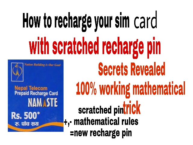 How to reuse scratched recharge pin to recharge your sim again-secret ...