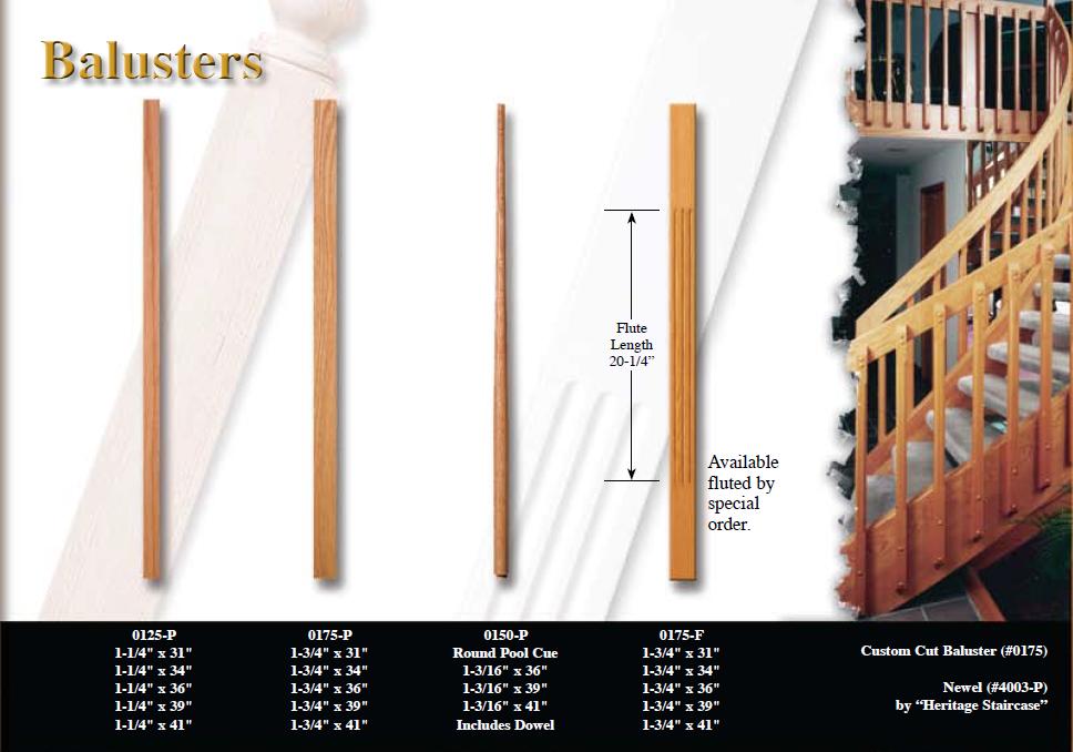Wood Stairs and Rails and Iron Balusters: Balusters