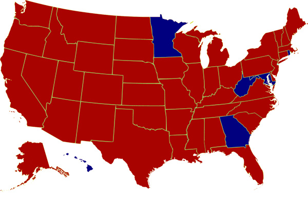 The Whited Sepulchre: Electoral College Maps - 1972 through 2008