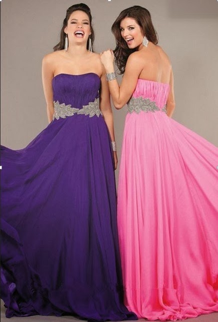 Magic Prom Party: Prom Dresses in One Style, Different Colors