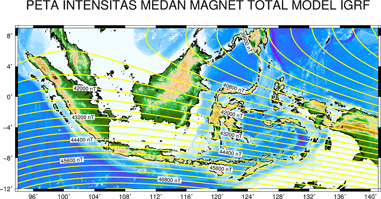 Membuat Peta Kontur Model IGRF ~ Raga Bhumi