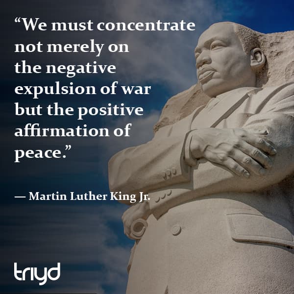 MLK Quote: “We must concentrate not merely on the negative expulsion of ...