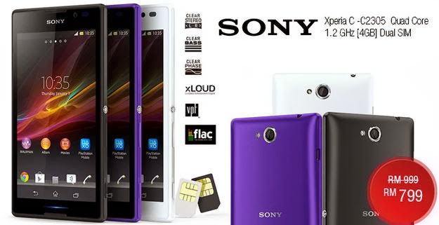 Superbuy: Mid-range Quad Core Sony Xperia C with 5" Screen RM799 ONLY!
