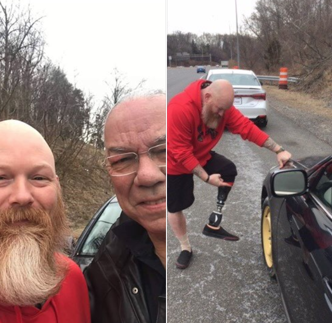 Wounded Times: Amputee-Disabled veteran changed tire...for Gen. Colin ... Wounded Times: Amputee-Disabled veteran changed tire...for Gen. Colin ...